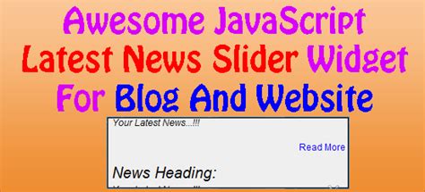Awesome Javascript News Slider Widget For Blog And Website Exeideas
