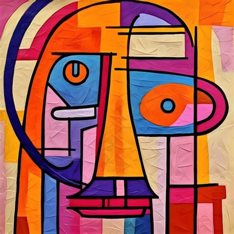 Premium Ai Image Photo One Line Drawing Abstract Human Face Modern