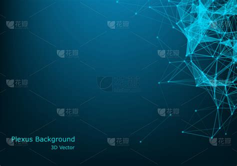 （血管、淋巴管、神经等的）丛 粒子 抽象 线条 商务 荧光色 计算机 几何形状 照亮 沟通