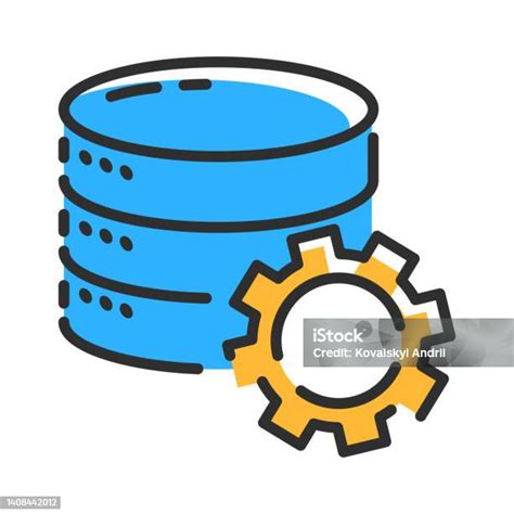 데이터 서버 설정 라인 아이콘입니다 서버실 개념 벡터 일러스트 레이 션 개념에 대한 스톡 벡터 아트 및 기타 이미지 개념 개념과 주제 개발 Istock