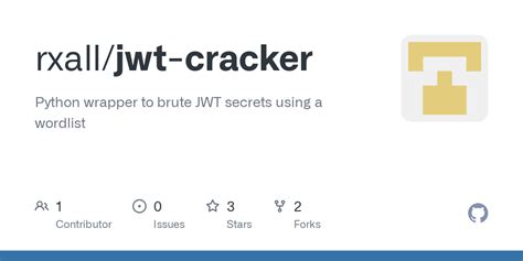 GitHub Rxall Jwt Cracker Python Wrapper To Brute JWT Secrets Using A Wordlist
