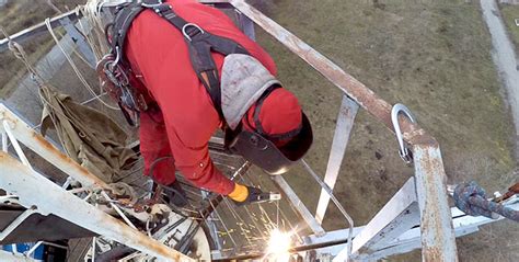 جوشکاری در ارتفاع جوشکاری در ارتفاع با طناب