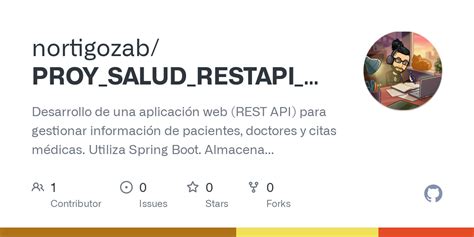 GitHub Nortigozab PROY SALUD RESTAPI SPRING Desarrollo De Una