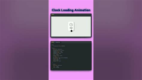 Clock Loading Animation Using Html And Css Htmlcss Shortsvideo