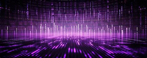 Premium Photo Violet Binary Code On Dark Creating An Atmosphere Of Data Technology And Cyber