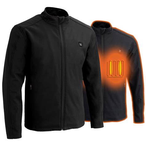 Nexgen Heat Mpm1762set Mens Soft Shell Heated Jacket Black Standup