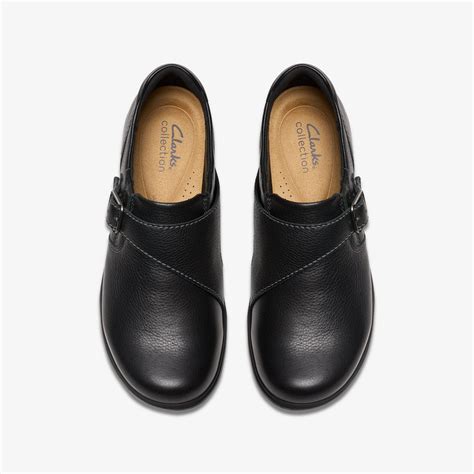 Womens Carleigh Jazz Black Leather Shoes Clarks Ca