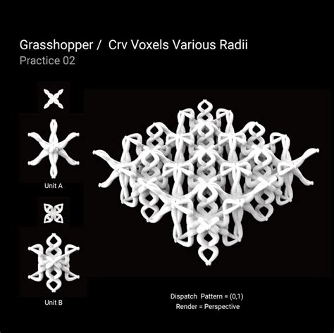 parametric grasshopper curve voxles on behance parametric design