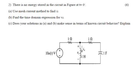 solved there is no energy stored in the circuit in figure at