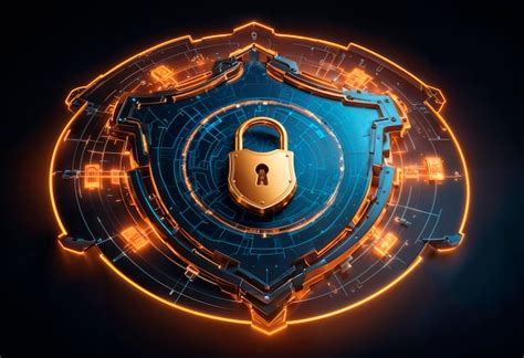 추상적인 사이버 보안 개념 설계 Ai 생성 이미지