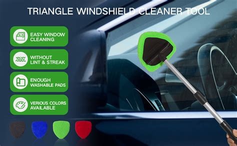 Windshield Cleaner Tool With Rotating Extendable Handle 4