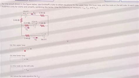 Solved For The Circuit Shown In The Figure Below Use