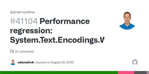 performance regression system text encodings web tests perf encoders encodeutf8 · issue 41104