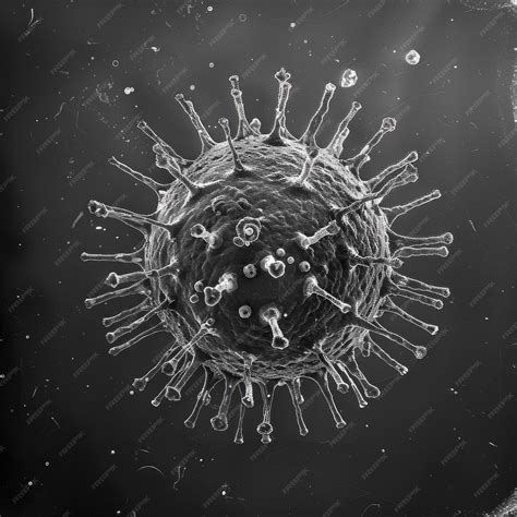 Premium Photo Under The Lens Of A Microscope The Influenza Virus Appears As A Tiny Spherical