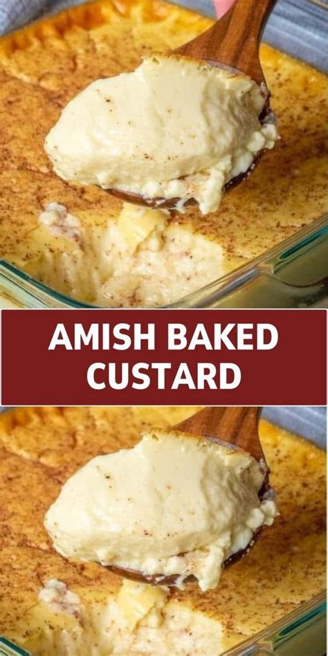 Amish Baked Custard Backen Süßes