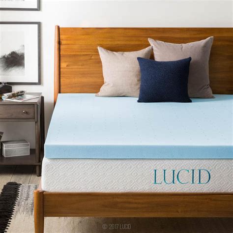 Lucid 3 In Queen Gel Memory Foam Mattress Pad Lu30qq30gt The Home Depot