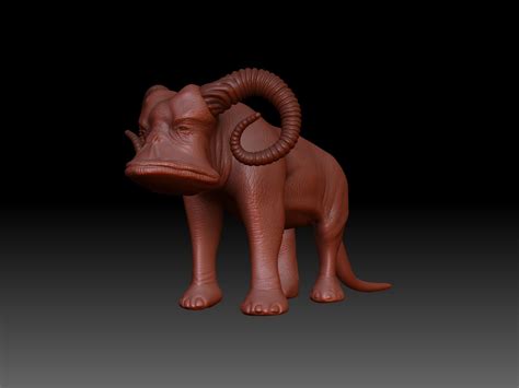 Bantha Naked D Model D Printable Cgtrader