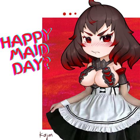 Happy Maid Day Yall My Kajun Doesnt Seem To Like This Outfit Though Shes A Mecha Waifu