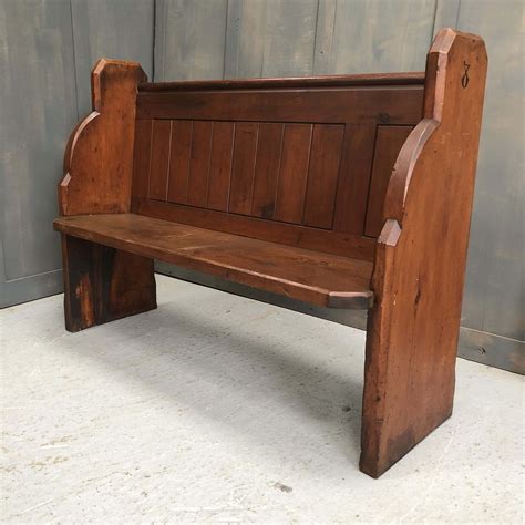 1868 Old Pine Church Chapel Pew Sold Antique Church Furnishings