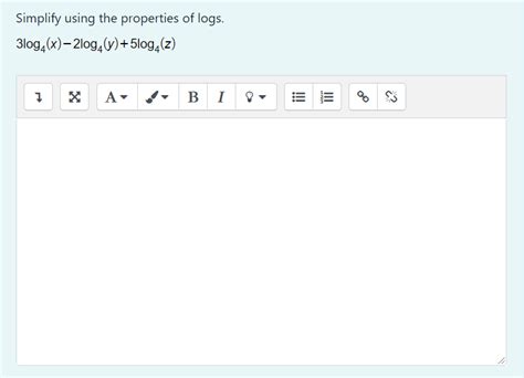 Solved Simplify Using The Properties Of Logs Blog X Chegg Com