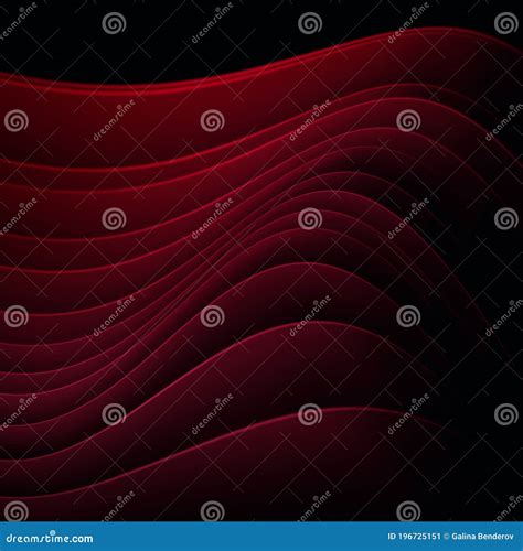 Bright Red Gradient Background With Smoothly Curved Lines Stock Illustration Illustration Of