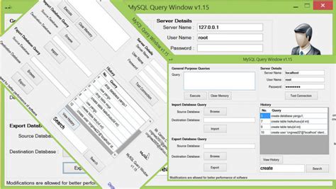 mysql query window sourcecodester