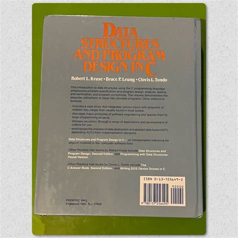 Data Structures And Program Design In C By Robert L Kruse Hardcover Pangobooks