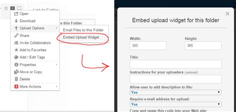 Box Api Is It Possible To Generate A Box Upload Embed Widget Via The