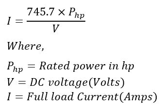 Full Load Current Formula