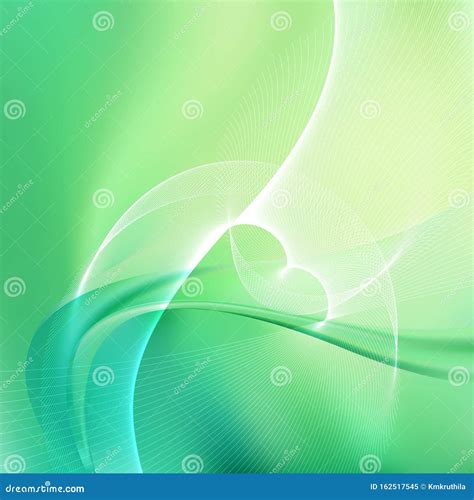 Abstract Green And Beige Flowing Curves Background Vector Graphic Stock Vector Illustration Of