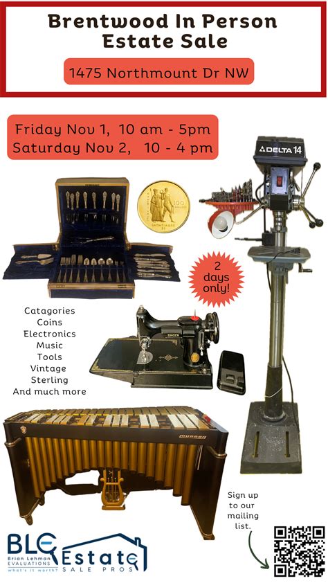 friday brentwood in person estate sale 2 days only fri 10 am 5 pm