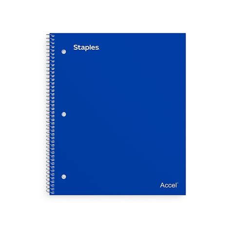Staples Accel 1 Subject Notebooks 85 X 11 Graph Ruled 100 Sheets