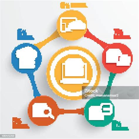 Database Server Konsep Info Desain Grafis Vektor Bersih Ilustrasi Stok Unduh Gambar Sekarang