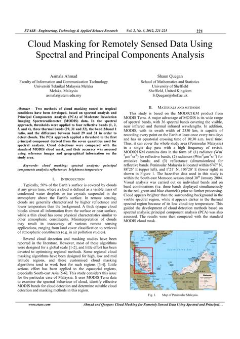 pdf cloud masking for remotely sensed data using spectral and