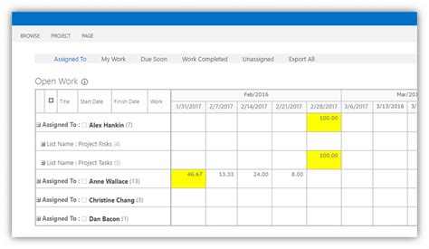 Sharepoint Tracking Template