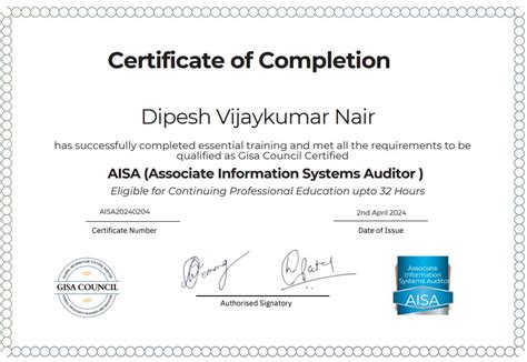 Dipesh Nair On Linkedin Im Happy To Announce That I Have Successfully Completed The Aisa