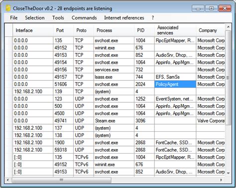 CloseTheDoor Identify Local TCP UDP Listening Ports GHacks Tech News