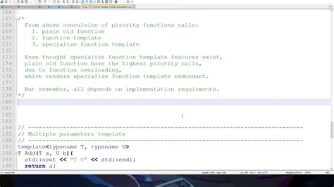 C Basic Tutorial｜013｜functions Template And Specialize Template Youtube