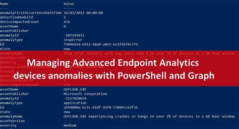 Managing Advanced Endpoint Analytics Devices Anomalies With Powershell And Graph Syst And Deploy