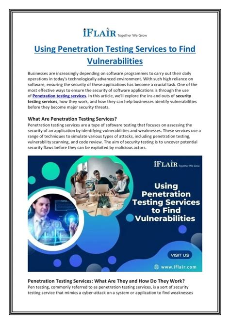 Ppt Using Penetration Testing Services To Find Vulnerabilities Powerpoint Presentation Id