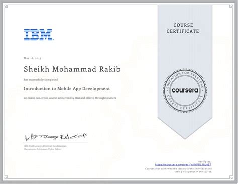 Mobiledevelopment Ibm Learning Careergrowth Sheikh Mohammad Rakib