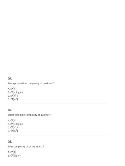 Multiple Choice Questions Related To Testing Knowledge About Time And