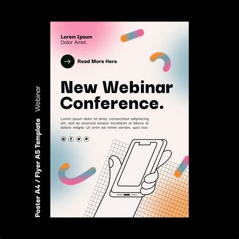 웹 세미나 컨퍼런스 포스터 템플릿 무료 Psd 파일