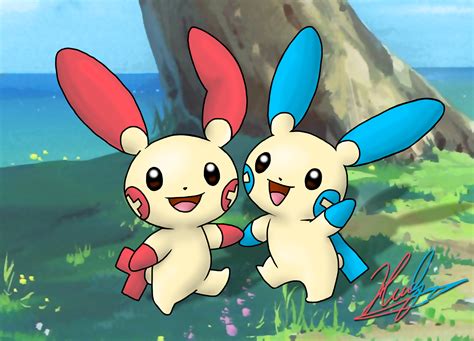 311 312 Plusle And Minun By Neoyurin On Deviantart