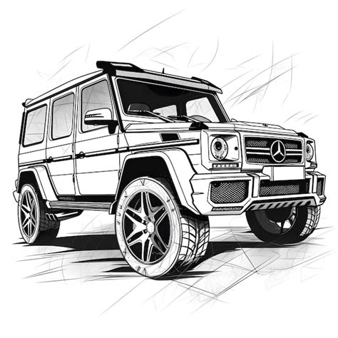 Premium Photo A Drawing Of A Mercedes Benz Car With The Number 3 On