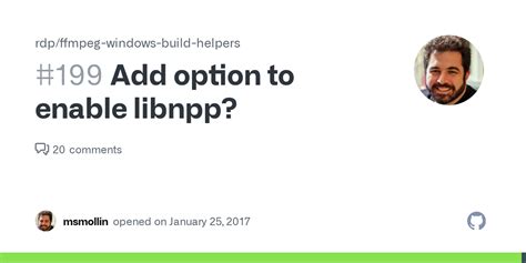 Add Option To Enable Libnpp · Issue 199 · Rdpffmpeg Windows Build