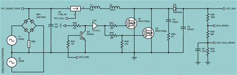 Vector Diagram Of An Electrical Schematic Of An Electronic Device