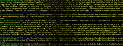Azure Functions V2 300 Beta5 Startup Errors With Service Bus When Bindings Are Not Correct