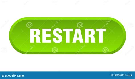 Restart Button Rounded Sign On White Background Stock Vector Illustration Of Restart Seal