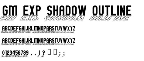 GM Exp Shadow Outline Font Basic Sans Serif